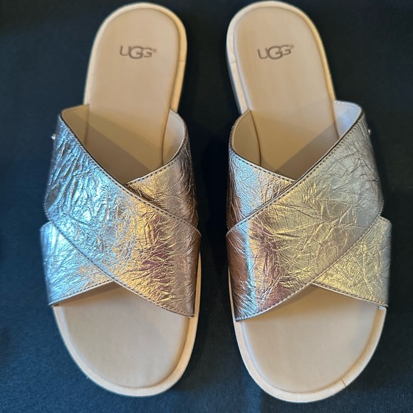 UGG | Shoes | Ugg Womens Gold Slide Sandals Nwt | Poshmark